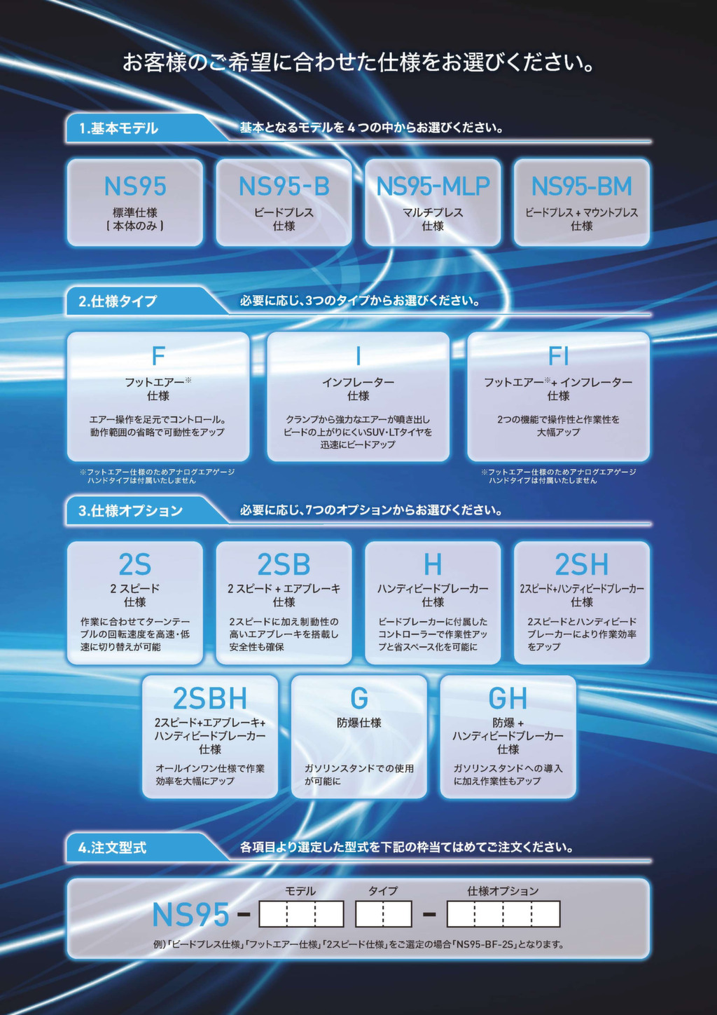 タイヤチェンジャー／NS95シリーズ – 株式会社イヤサカ